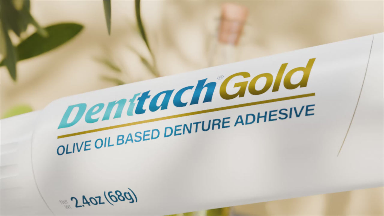 Denttach Gold—Olive Oil Based Denture Adhesive